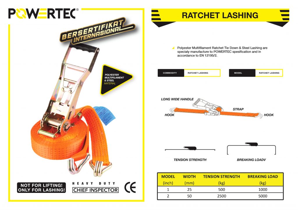 Cek Ratchet Tie Down atau Tali Pengikat Barang Di Truk Beragam Ukuran