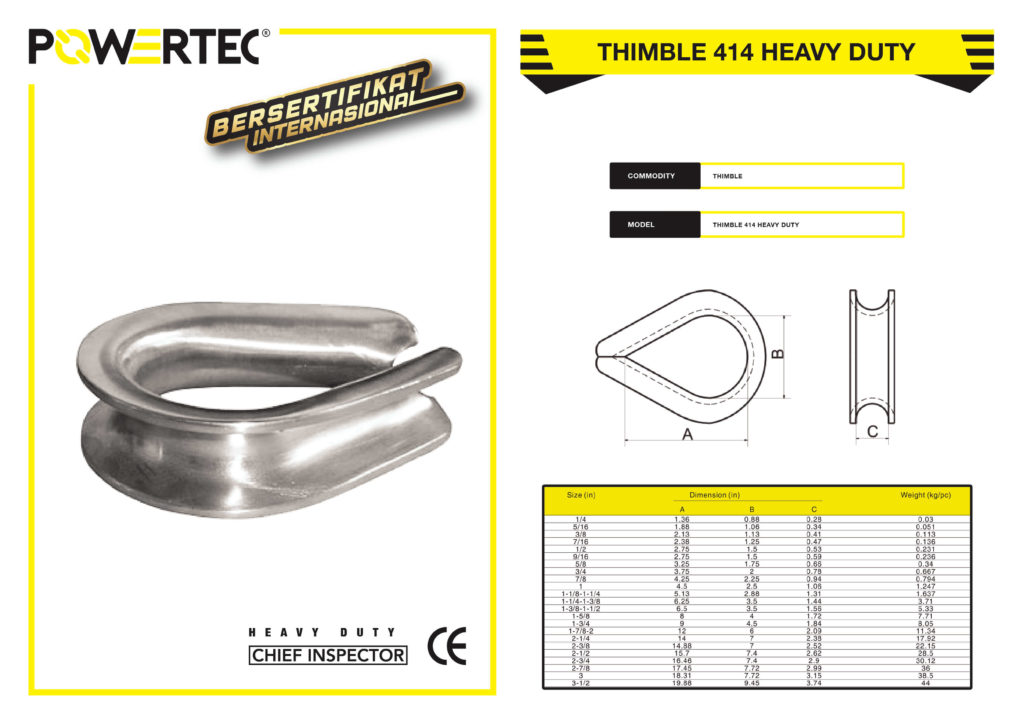 Temukan Produk Heavy Duty Thimble G414 Dengan Harga Thimble Murah