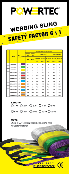 Harga Webbing Sling Terbaru Merk Powertec - Powertec